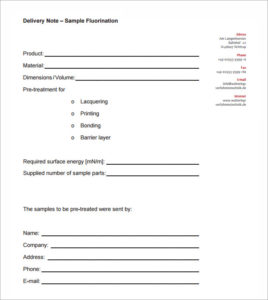 9+ Delivery Note Templates - Word Excel Samples