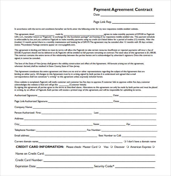 16+ Payment Plan Agreement Templates - Word Excel Samples