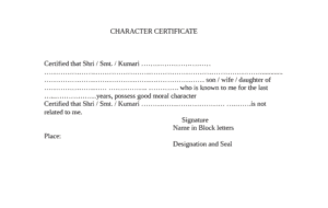 7+ Character Certificate Templates - Word Excel Samples