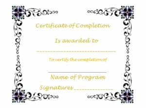 25+ Work Completion Certificate Templates - Word Excel Samples