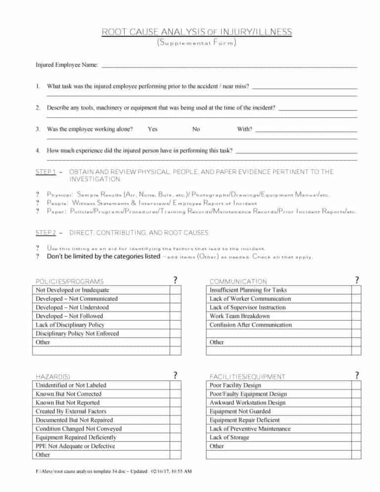 13+ Root Cause Analysis Templates - Word Excel Samples