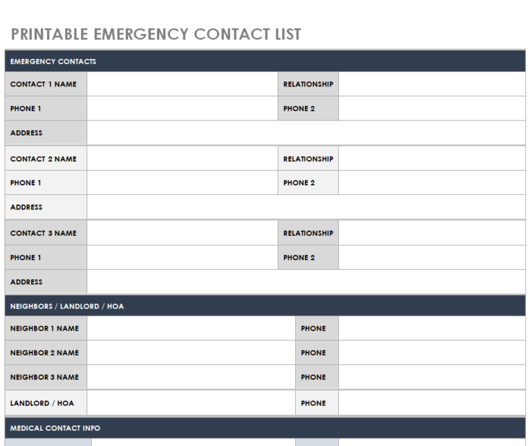 16+ Customizable Contact List Templates [WORD & EXCEL] - Word Excel Samples