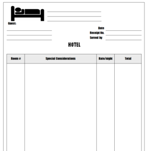 15+ Editable Hotel Receipt Templates MS WORD - Word Excel Samples