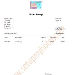 15+ Editable Hotel Receipt Templates MS WORD - Word Excel Samples