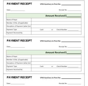 20+ Easily Customizable Payment Receipt Formats - Word Excel Samples