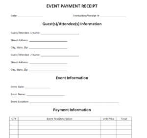 20+ Easily Customizable Payment Receipt Formats - Word Excel Samples