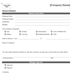 19+ Official Time Off Request Form Templates - Word Excel Samples