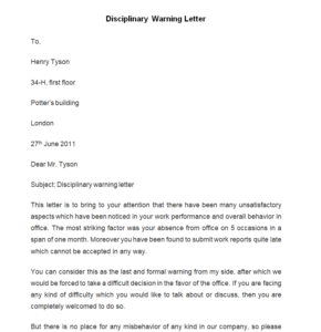 21+ FREE HR Warning Letter Templates in MS WORD - Word Excel Samples